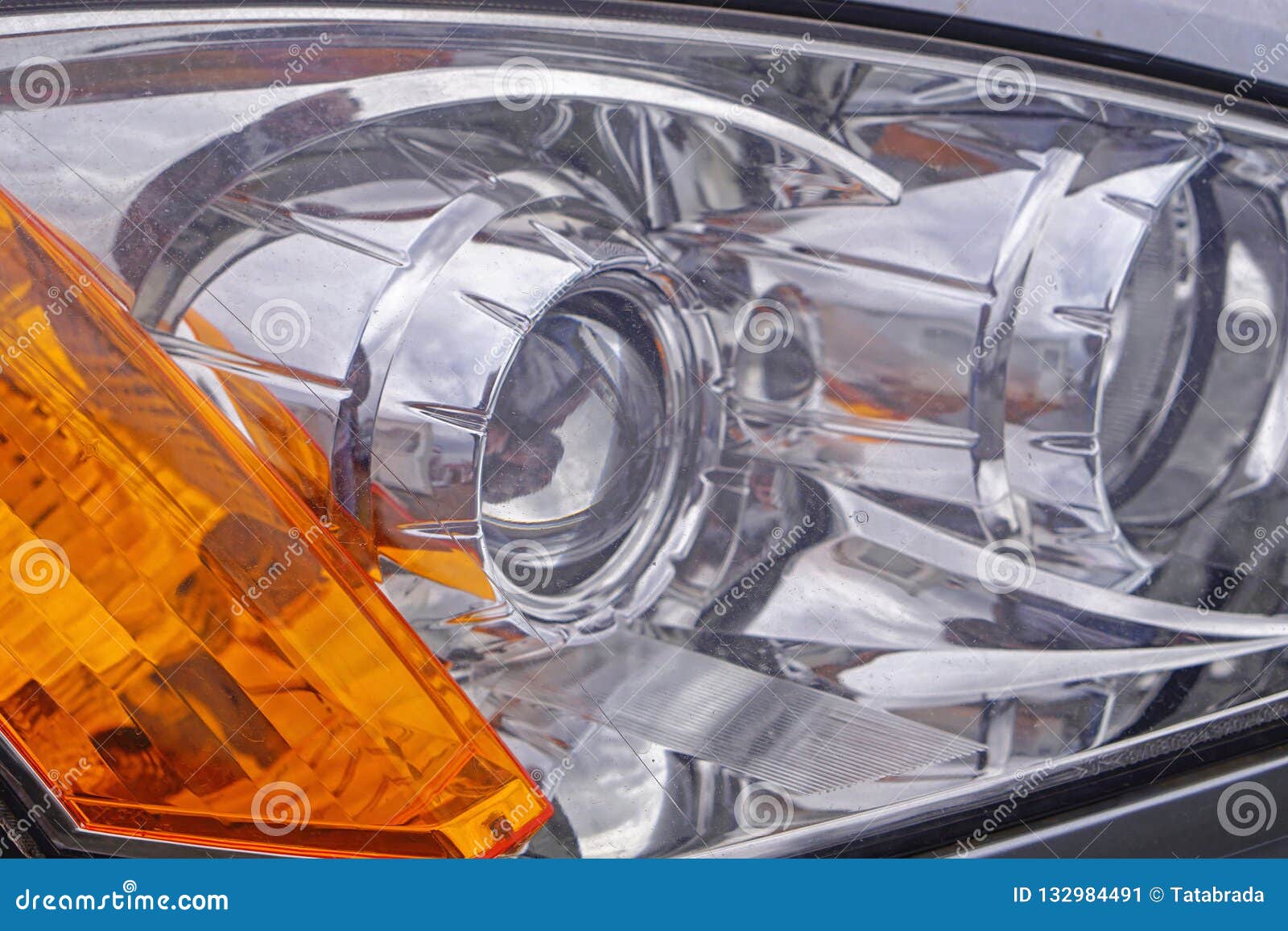 Headlights with lens stock image. Image of headlight - 132984491