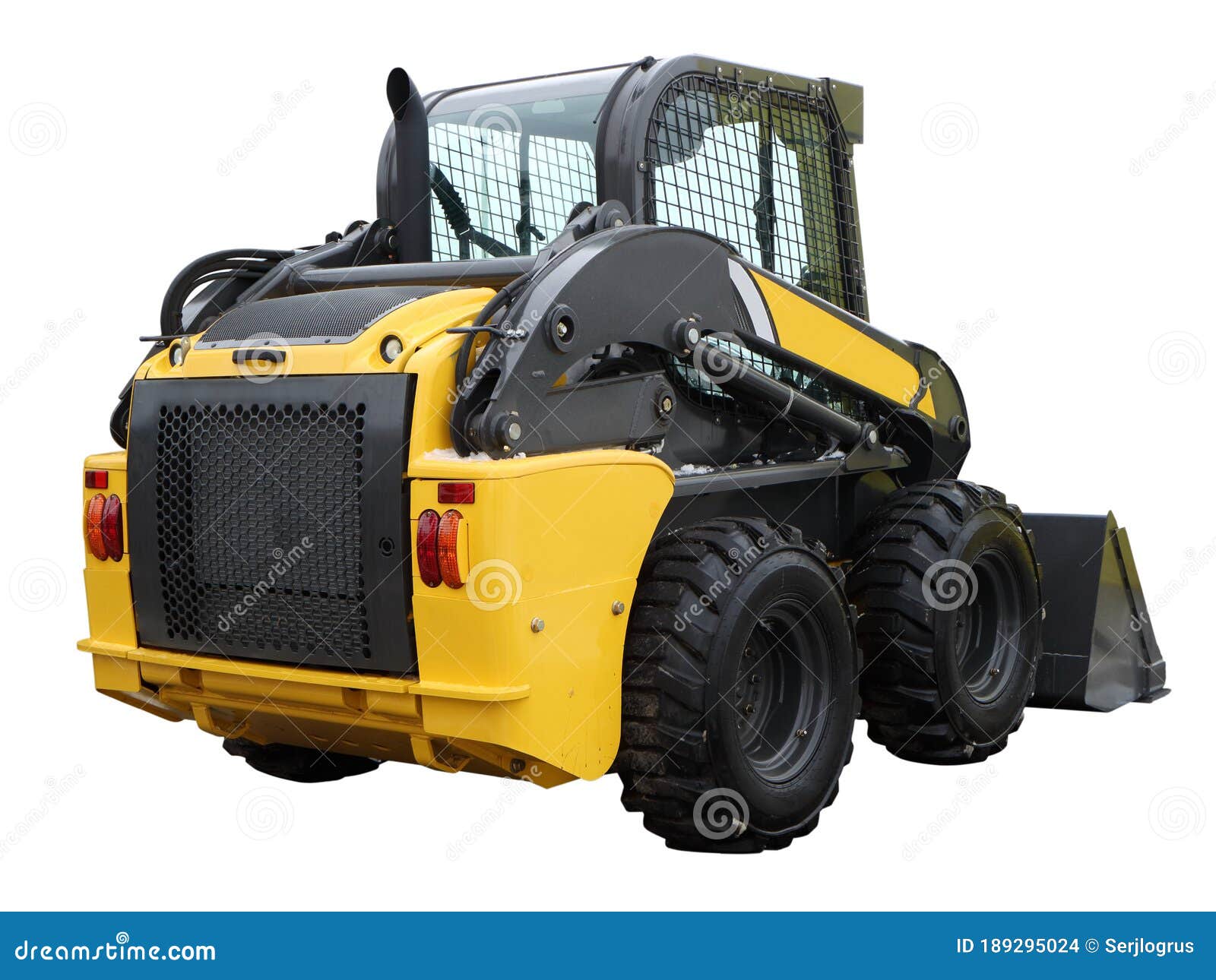 Modern Front Loader. Isolated on White Stock Photo - Image of crushed ...