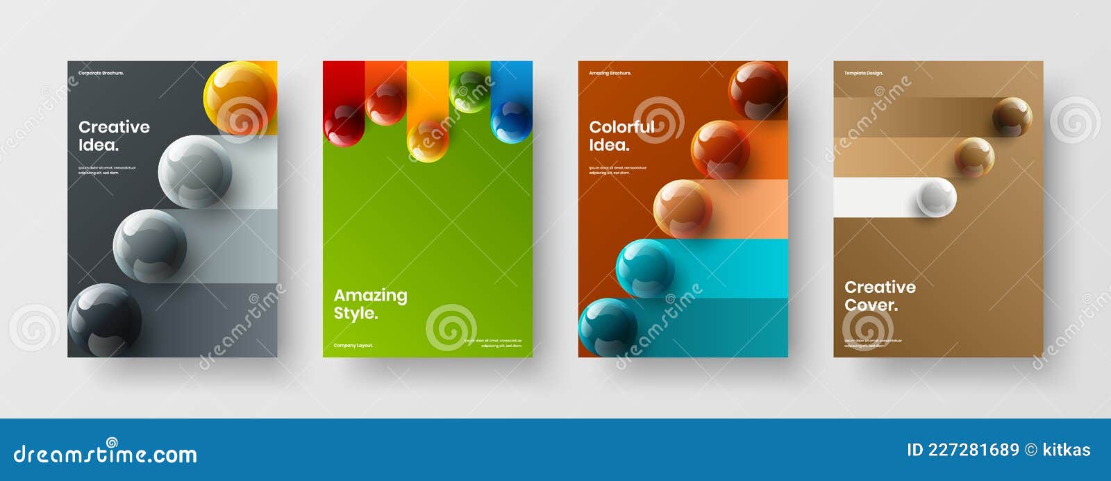 Modern Front Page Design Vector Template Composition Stock Vector ...