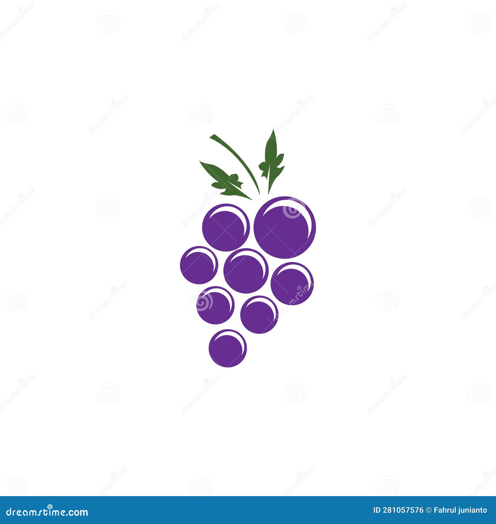 Modern Fruit Grape Logo Template Stock Illustration - Illustration of ...