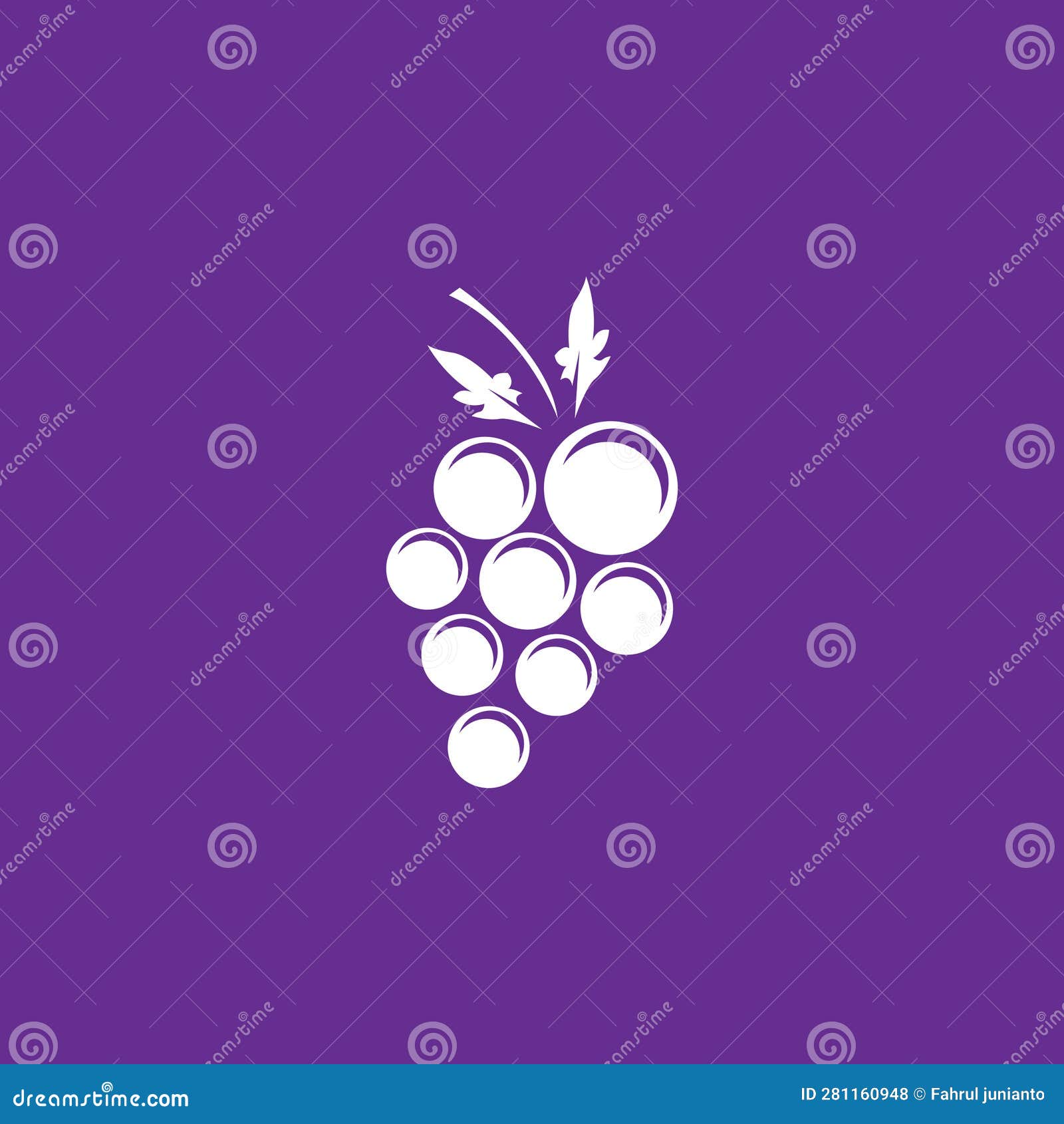 Modern Fruit Grape Logo Template Stock Illustration - Illustration of ...