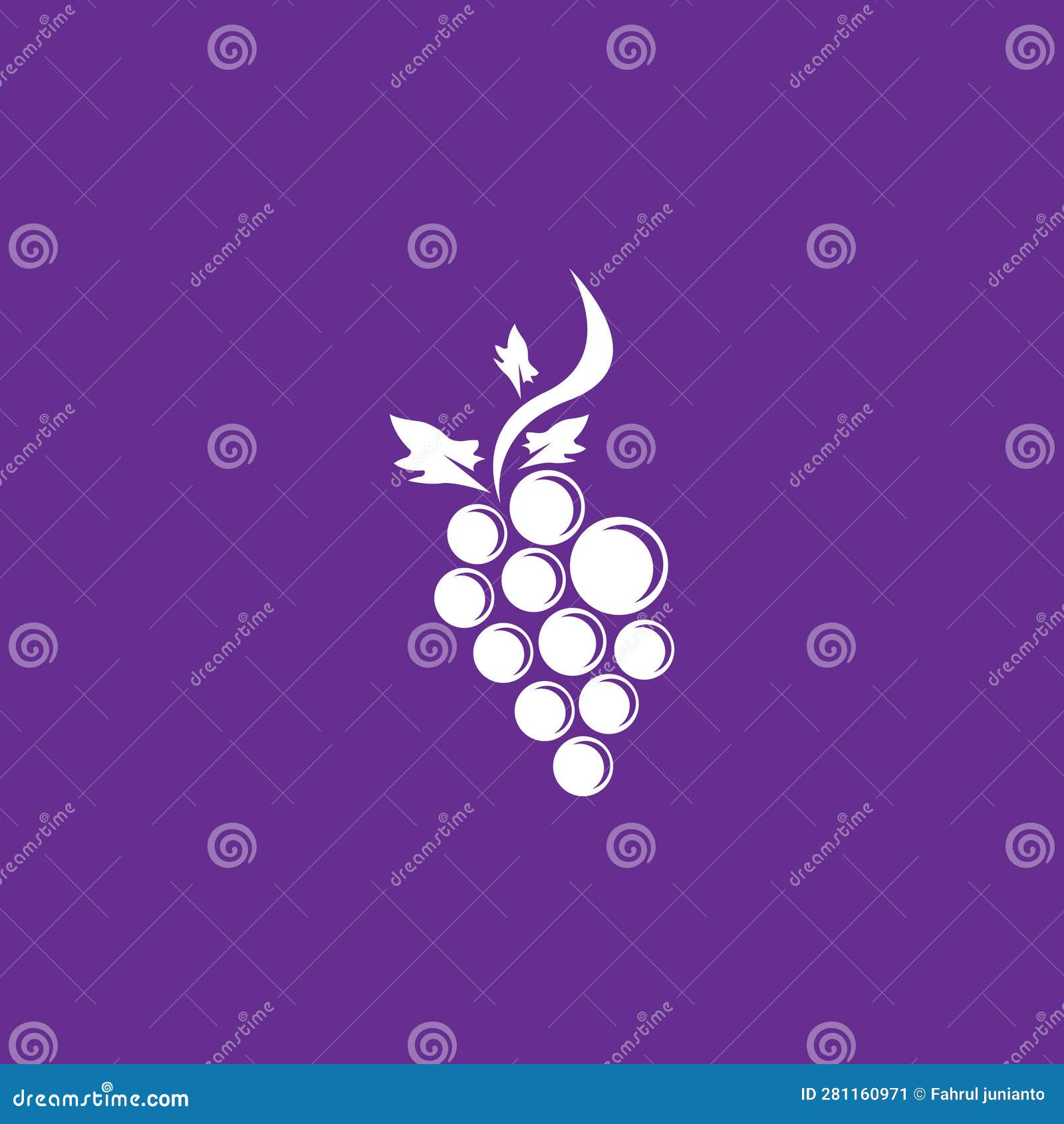 Modern Fruit Grape Logo Template Stock Illustration - Illustration of ...
