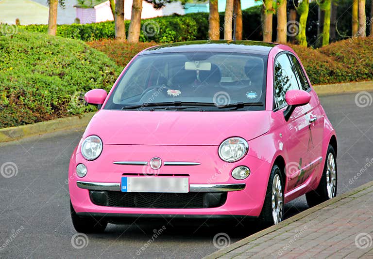 Modern fun pink small car stock photo. Image of funky - 22837114