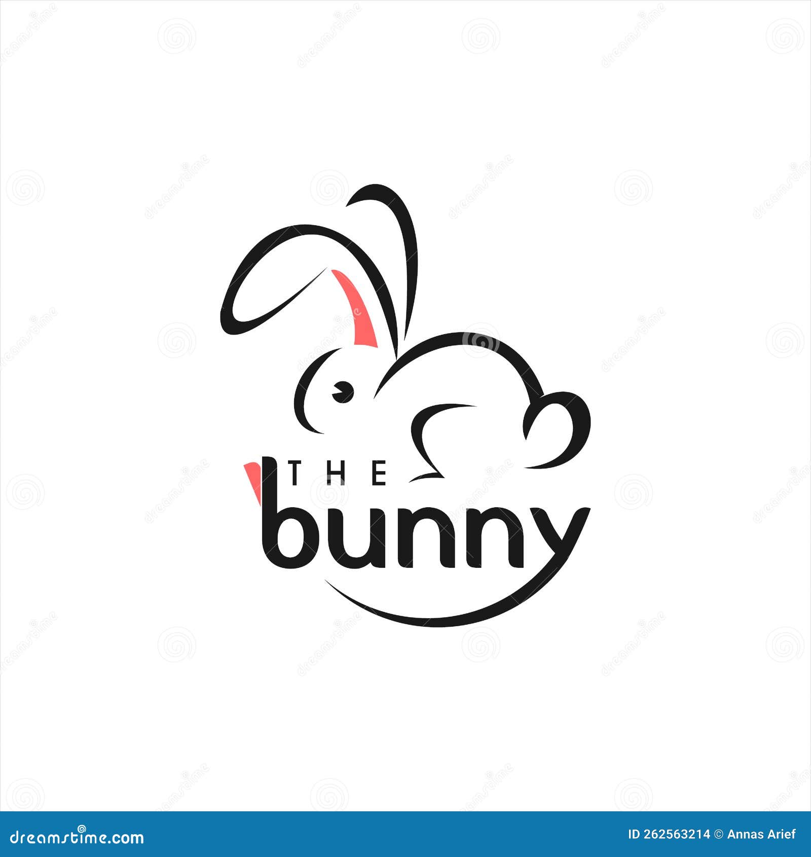 Modern Fun Rabbit Logo Design Template Idea Stock Vector - Illustration ...
