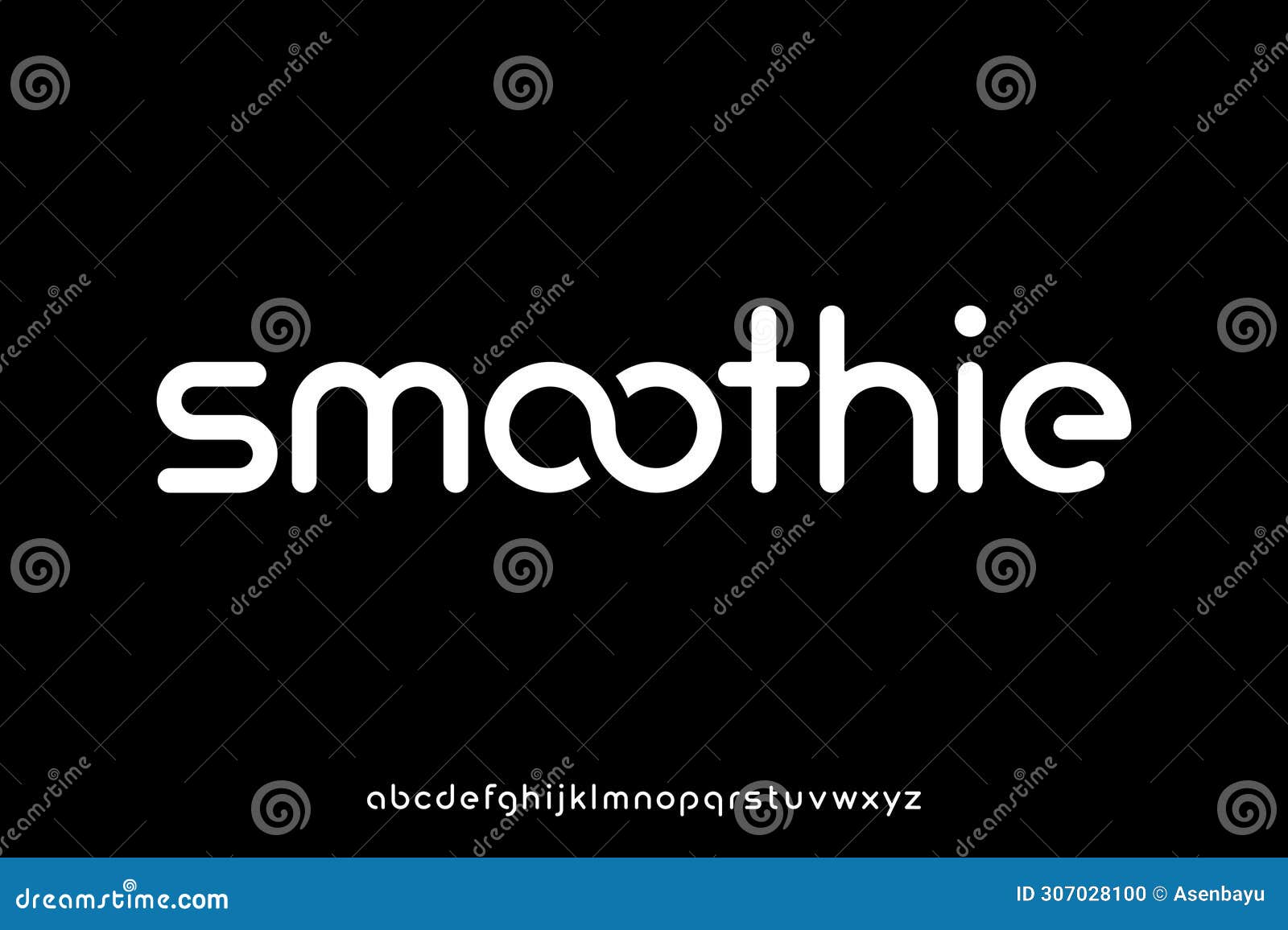 Modern Fun Rounded Sans Serif Alphabet Display Font Vector. Smoothie ...