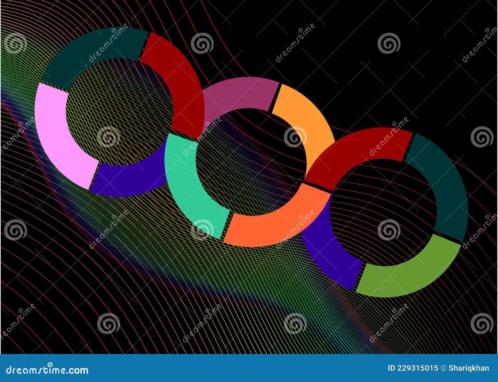Modern Futuristic Background Template Design with Blended Lines and ...