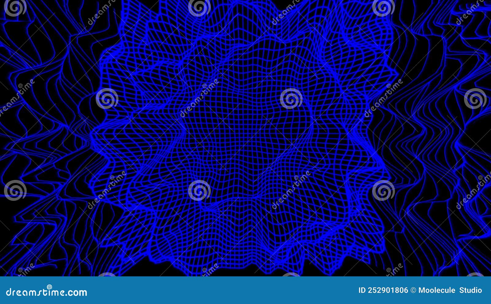 Modern and Futuristic Blue Network Background of 3D Soundwave Visual ...
