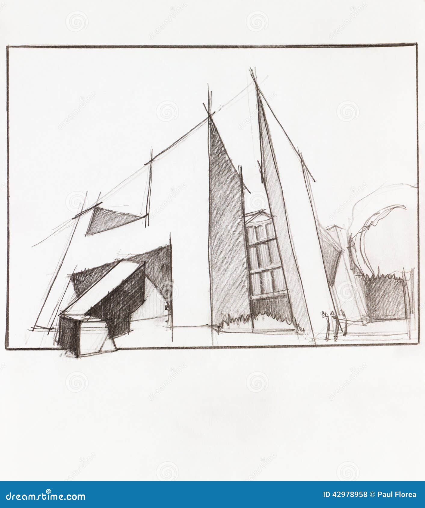 Modern, Futuristic Building Stock Illustration - Illustration of built ...