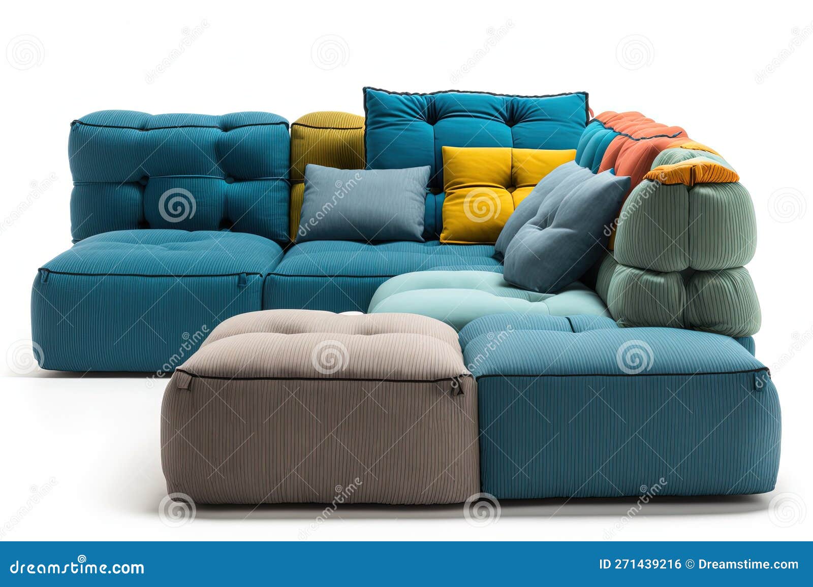 Modern Futuristic Colorful Couch Design, Generative Ai Stock ...