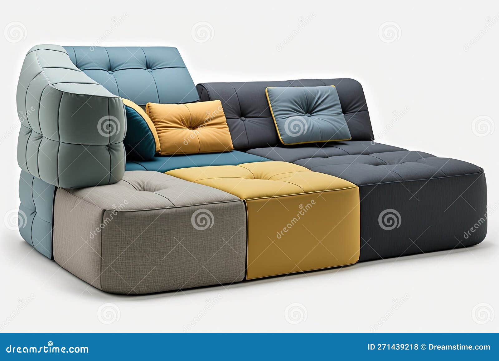 Modern Futuristic Colorful Couch Design, Generative Ai Stock ...