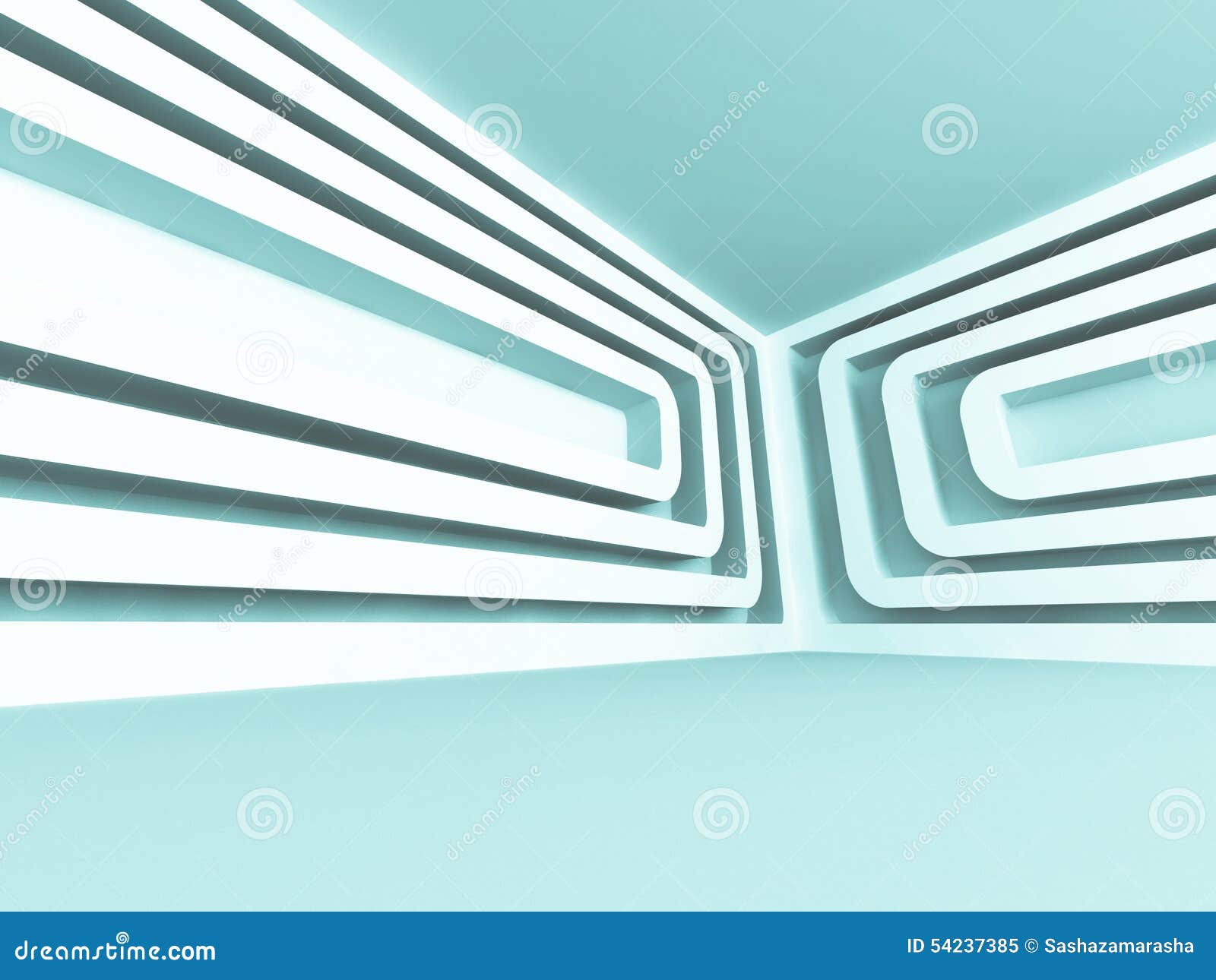 Modern Futuristic Design Empty Interior Architecture Background Stock ...