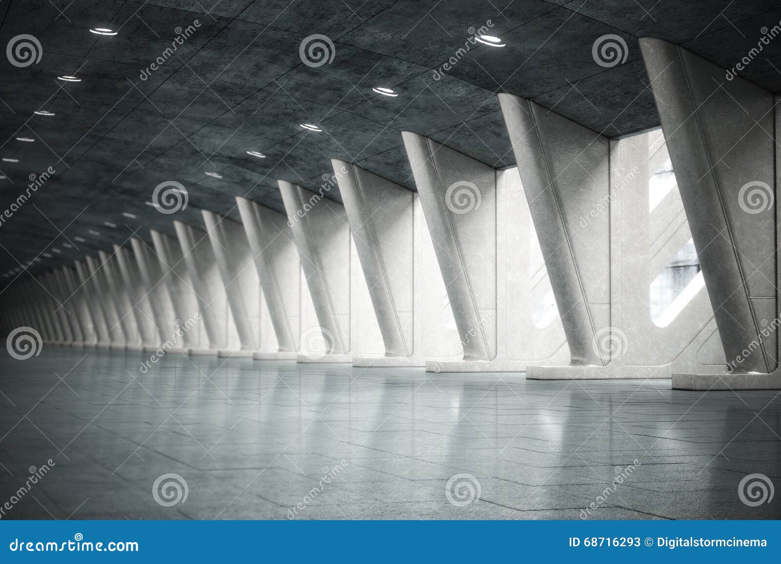 Modern Futuristic Empty Abstract Interior Stock Image - Image of ...