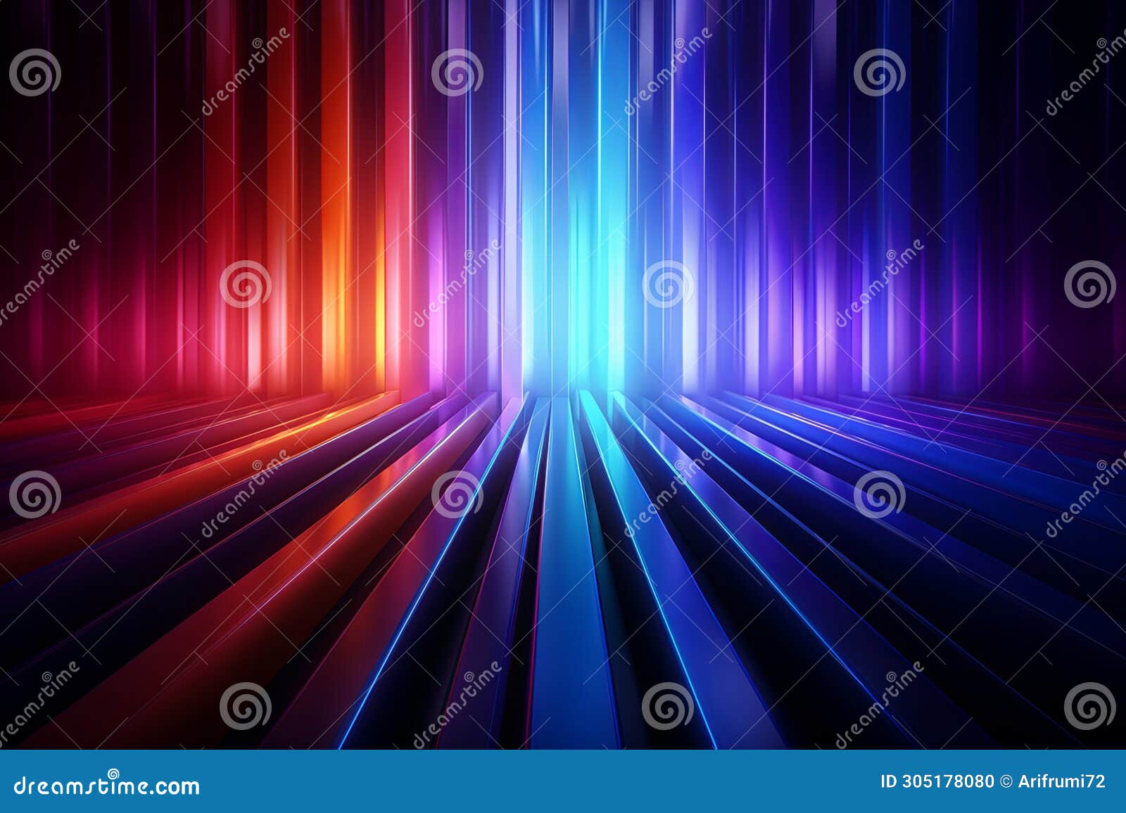 Modern Futuristic Neon Light Abstract Background and Panoramic High ...