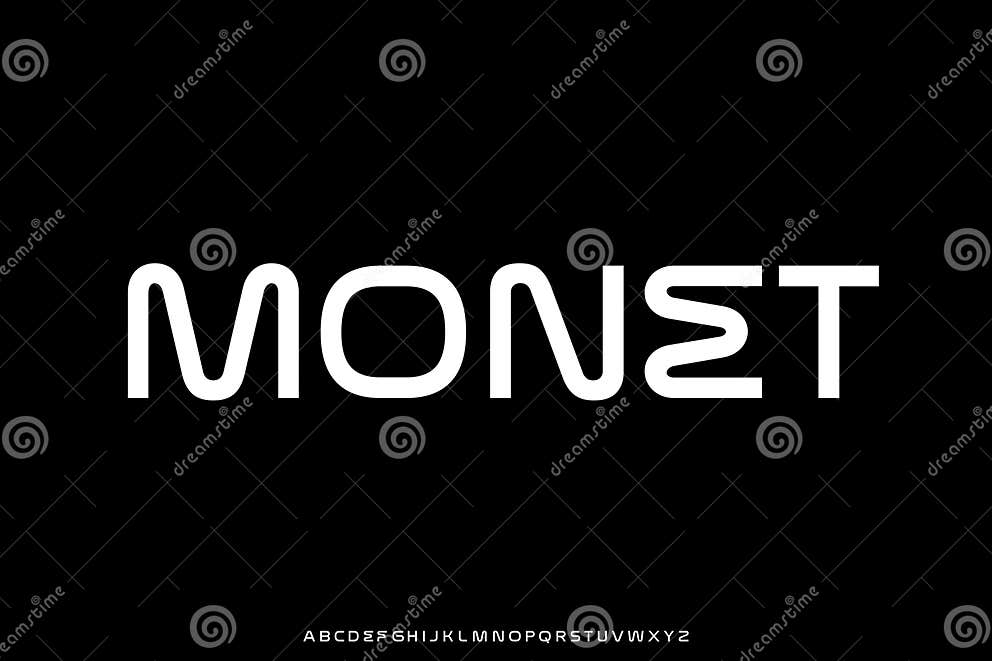 Modern Futuristic Sans Serif Alphabet Display Font Vector. Technology ... Modern Futuristic Sans Serif Alphabet Display Font Vector. Technology ...