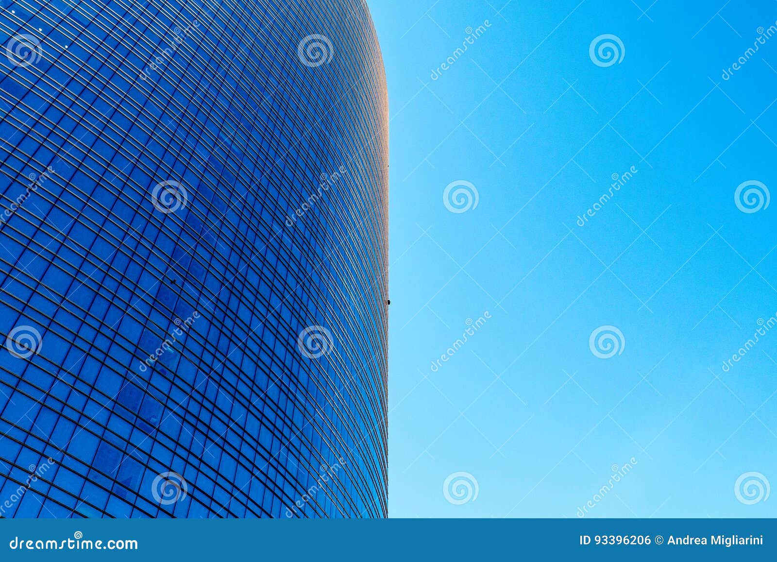 Modern and Futuristic Skyscraper with Facade Full of Windows, Ha Stock ...