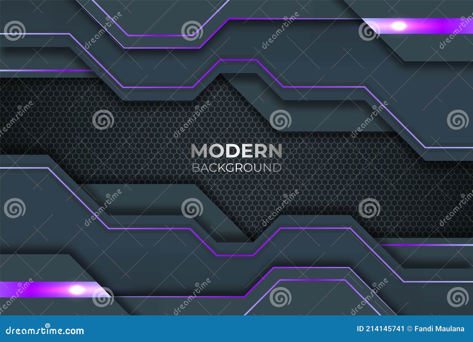 Modern Futuristic Technology Purple and Grey Background Glow in the ...