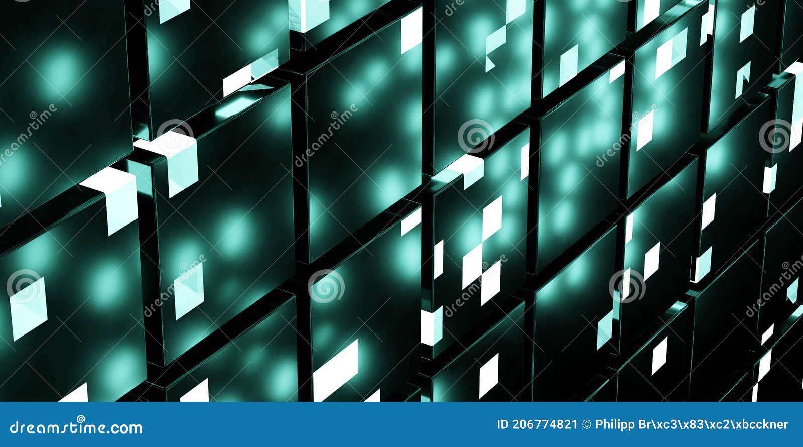 Modern Futuristic Technology Surface with Green Led Lighting 3d Render ...