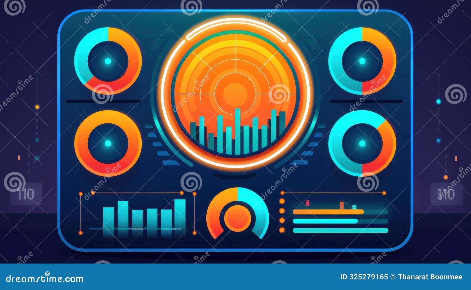 Modern Futuristic Vector Infographic for Business Analytics ...