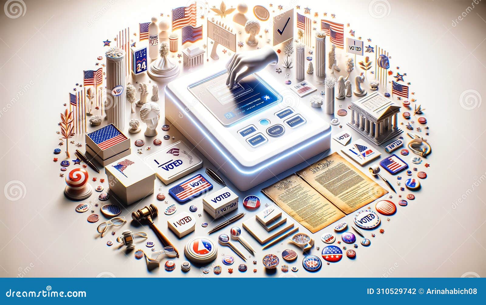 Futuristic Voting Interface Concept with Advanced Technology Stock ...