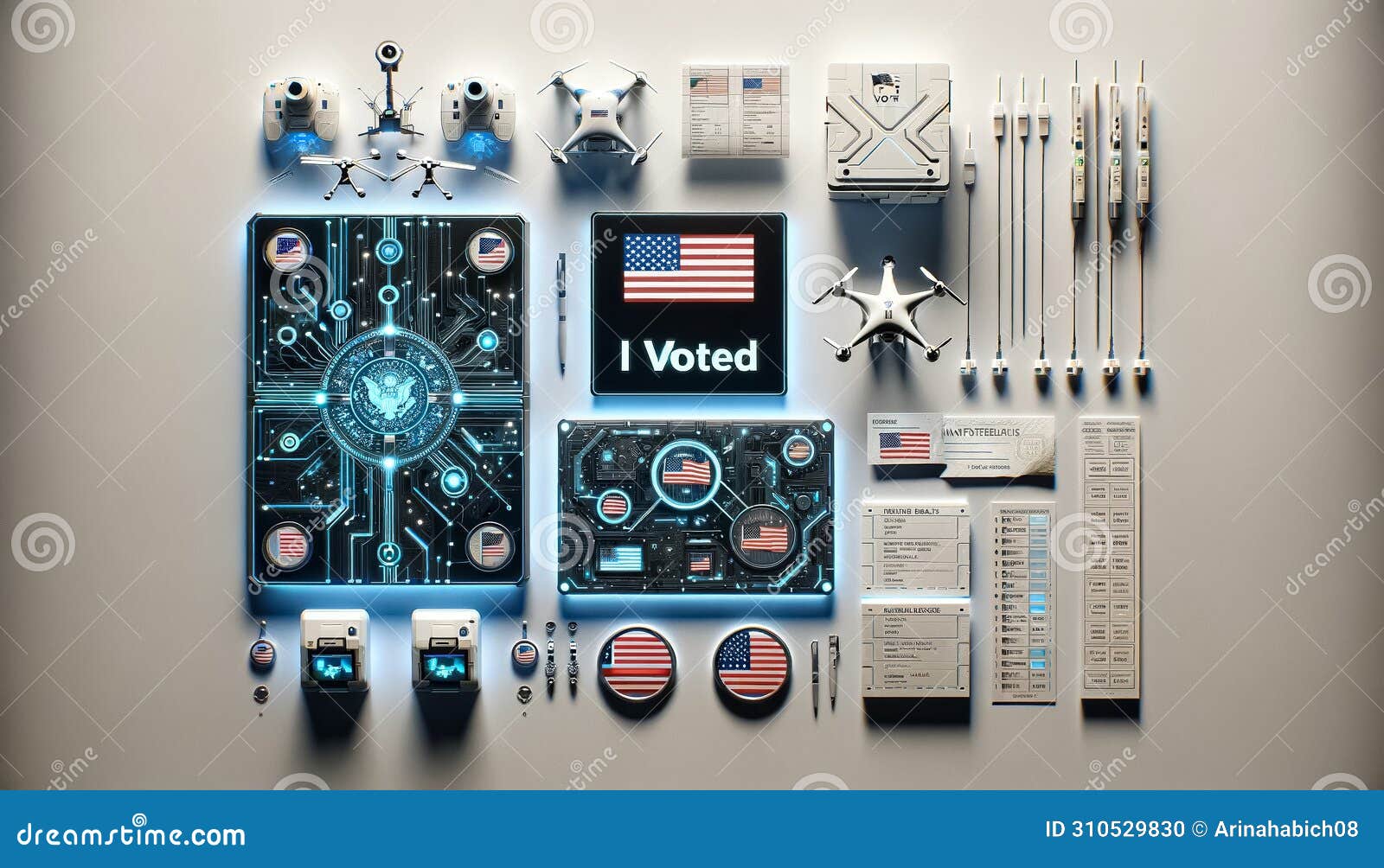 Futuristic Voting Interface Concept with Advanced Technology Stock ...