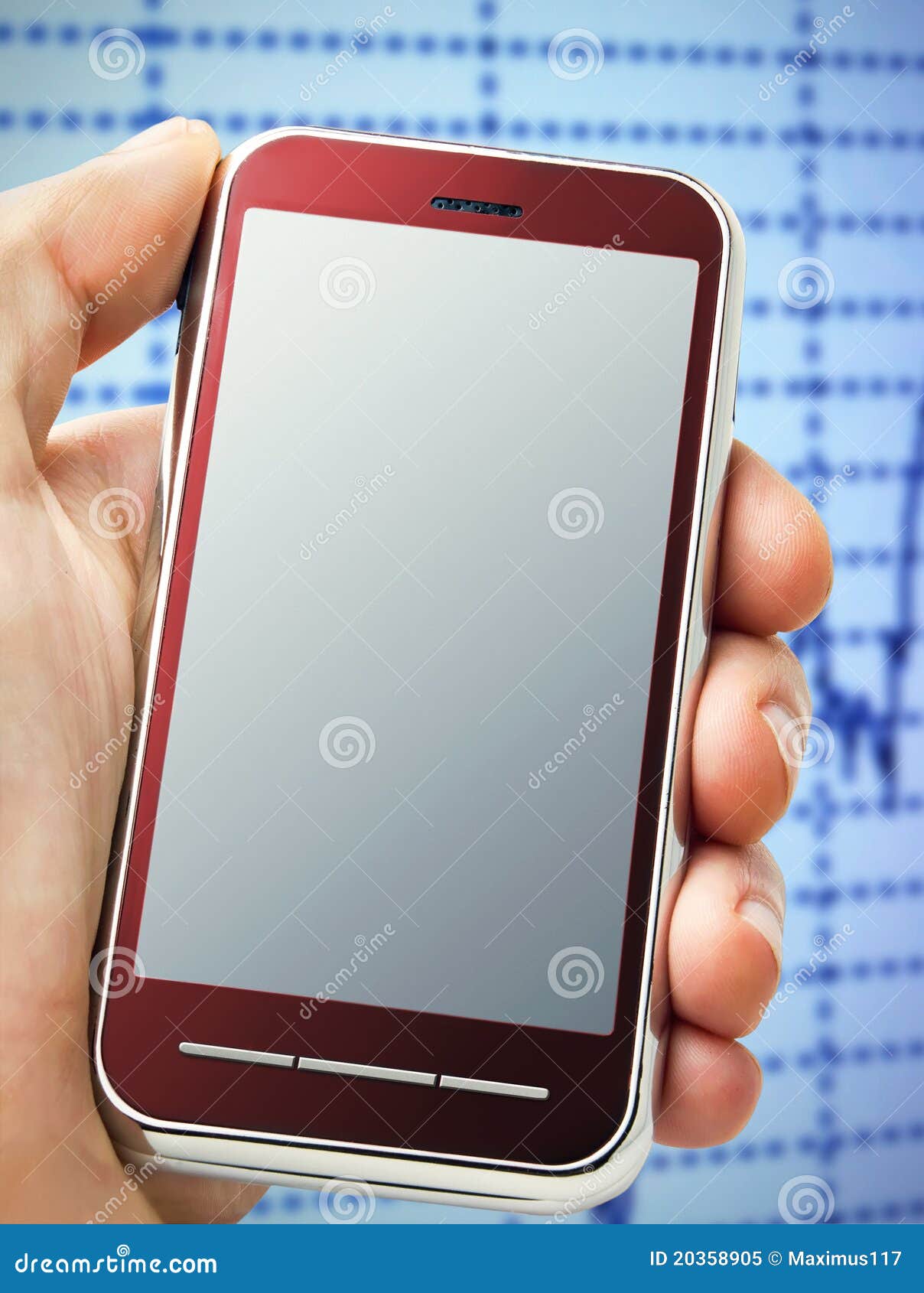 Modern gadget in hand stock image. Image of pocket, still - 20358905
