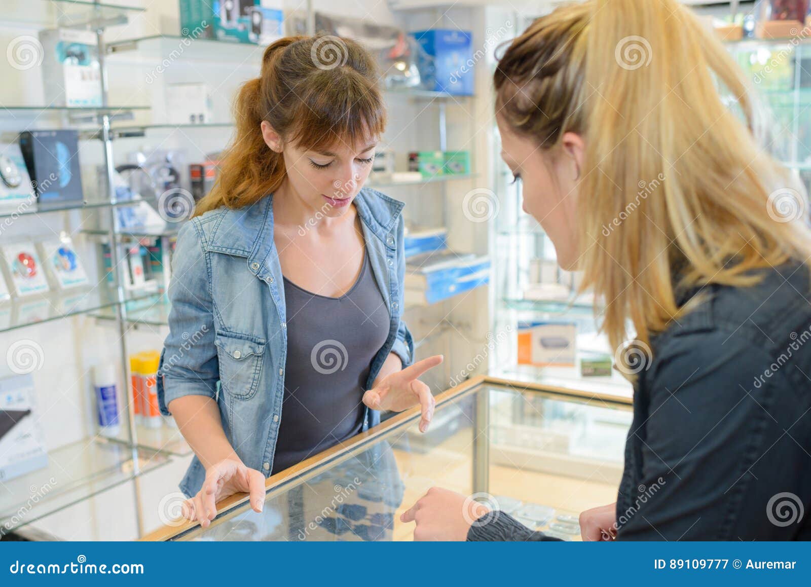 In modern gadget shop stock image. Image of trade, recommendation ...