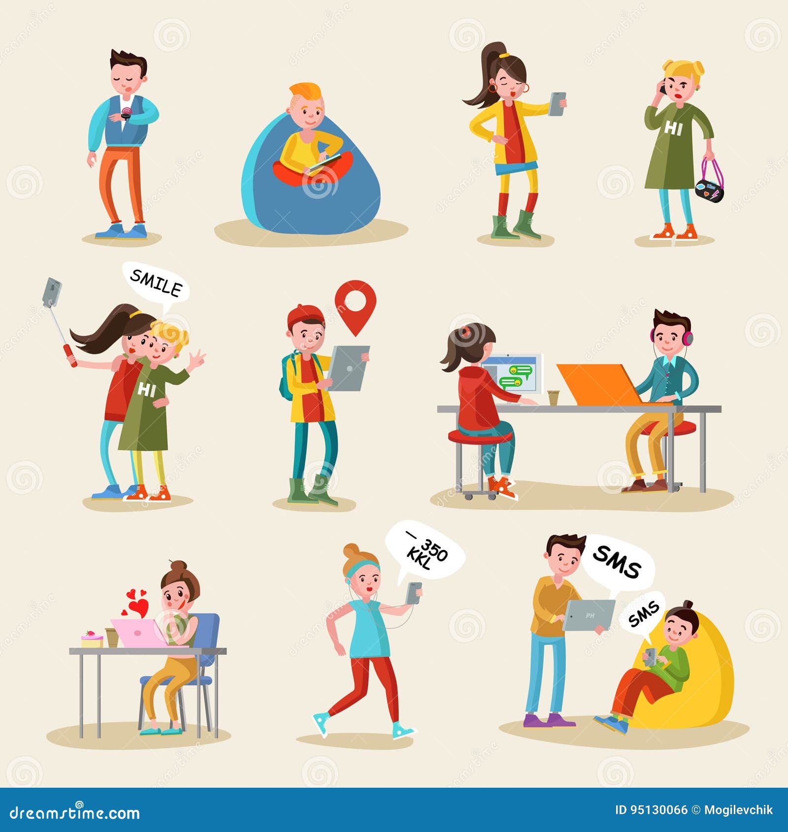 Modern Gadgets Set stock vector. Illustration of design - 95130066