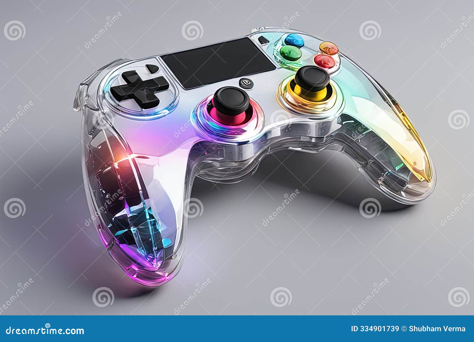 Modern Game Controller. Concept of Game. 3d Render Modern Game ...