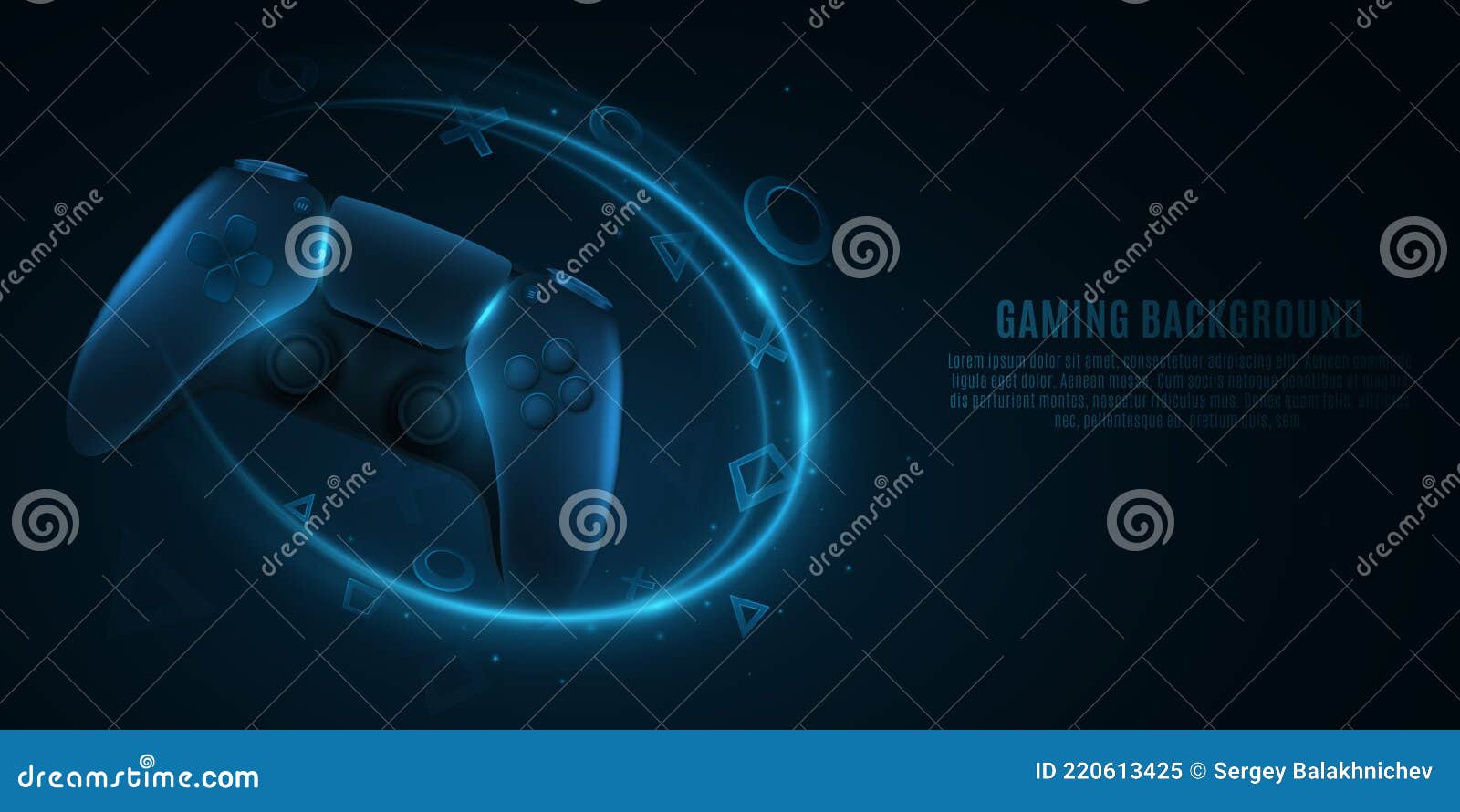 Modern Game Pad for Video Games. 3d Joystick for Game Console. Abstract ...