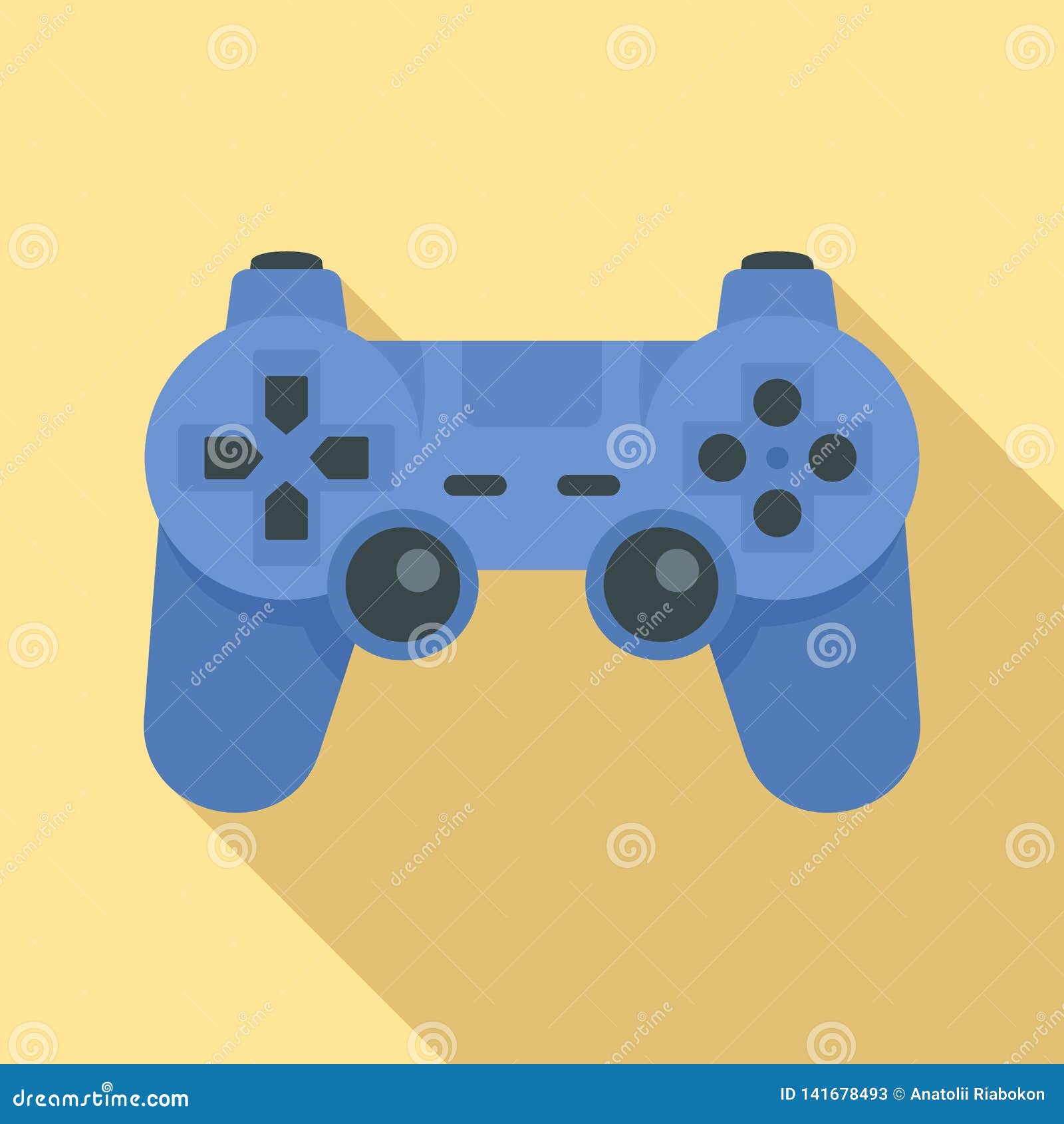 Modern Gamepad Icon, Flat Style Stock Vector - Illustration of digital ...