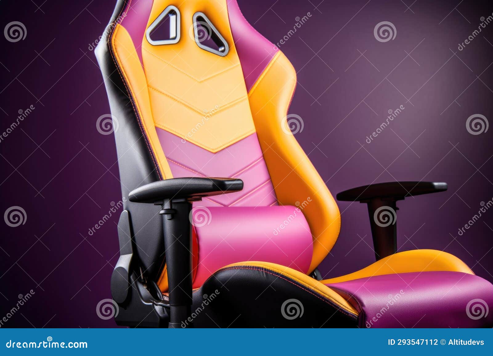 A Modern Gaming Chair with Vibrant Colored Accents Stock Photo - Image ...
