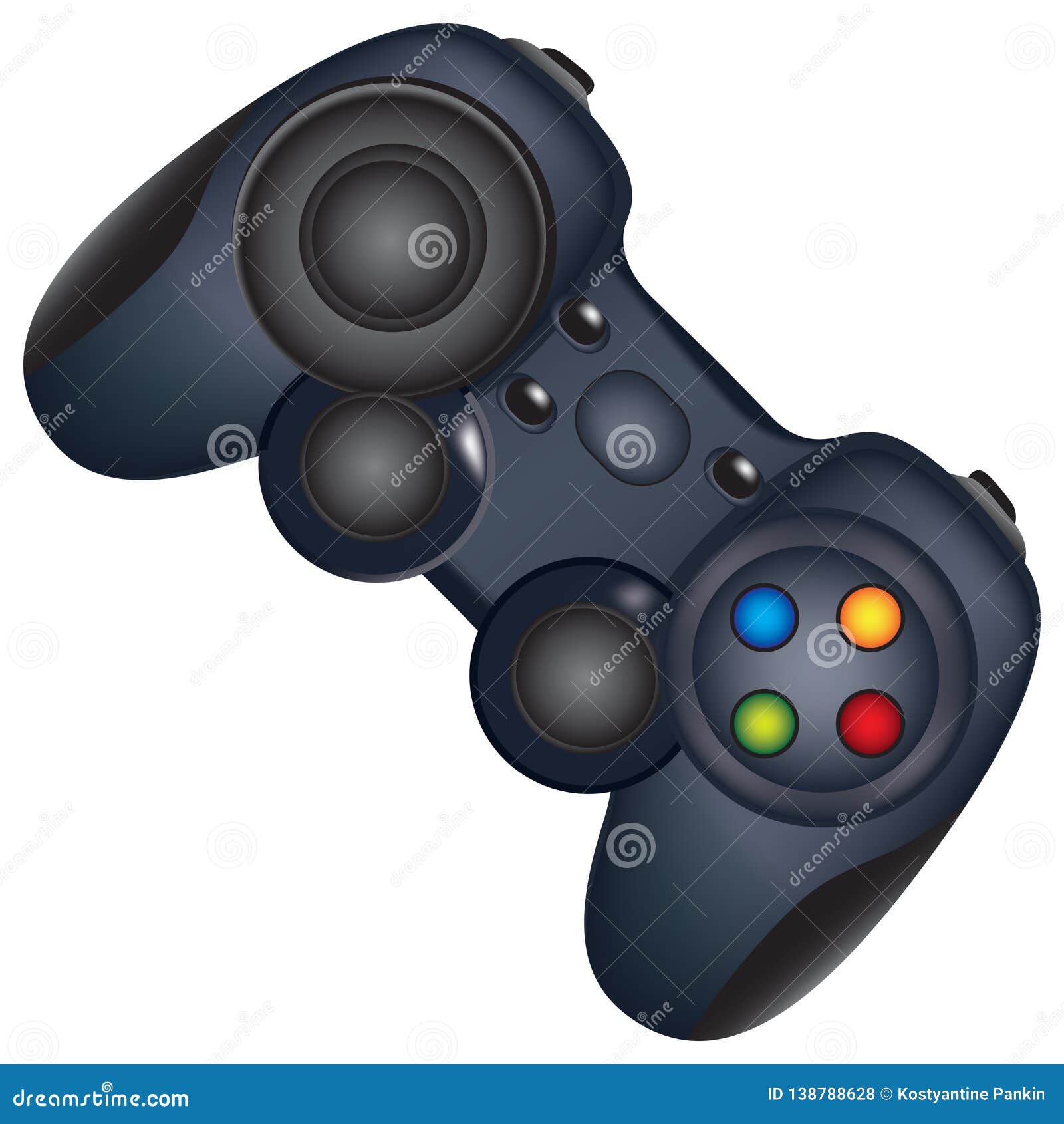 Modern gaming joystick stock vector. Illustration of modern - 138788628