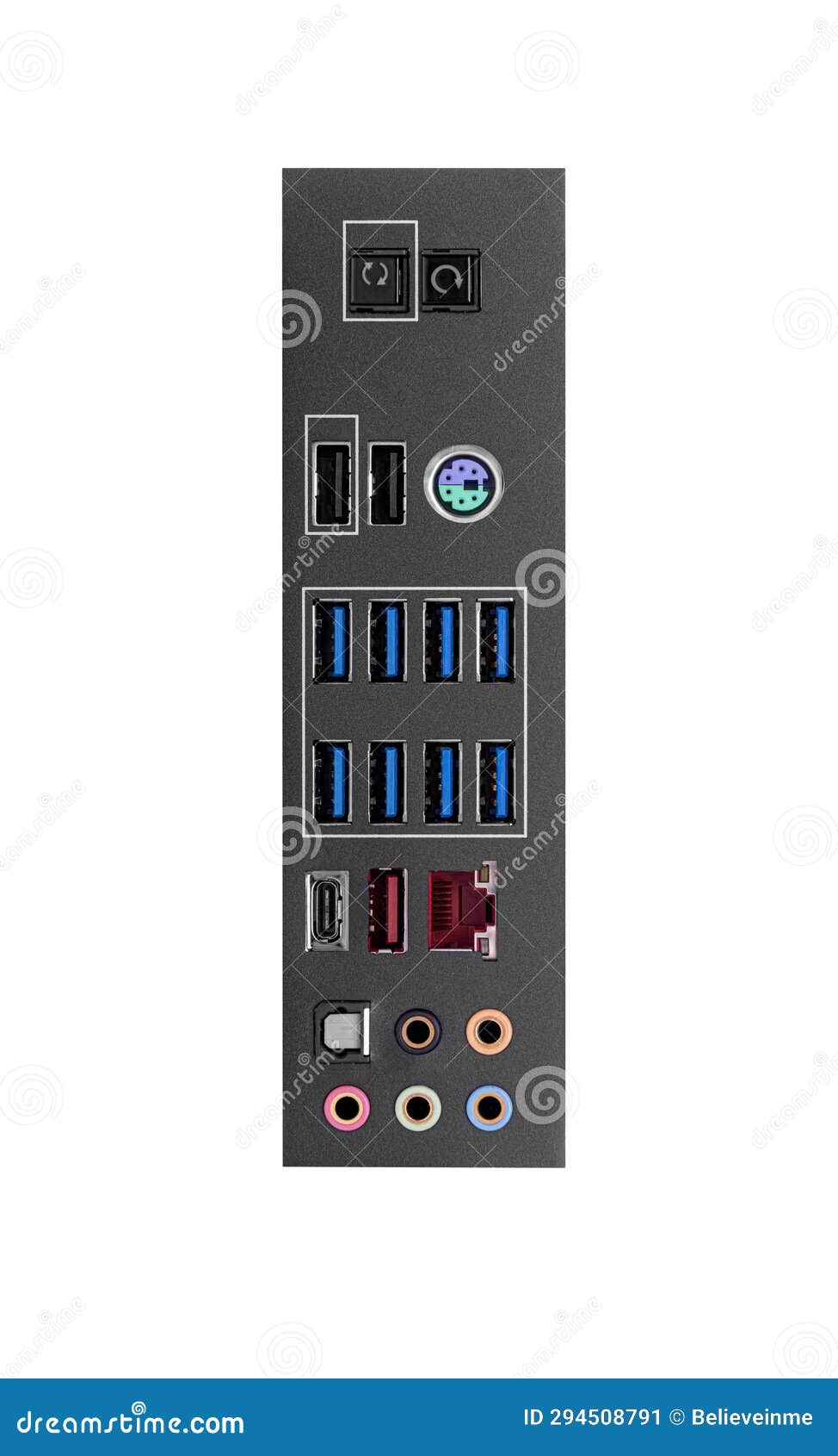 Modern Gaming Motherboard Isolated Stock Image - Image of card, gamers ...