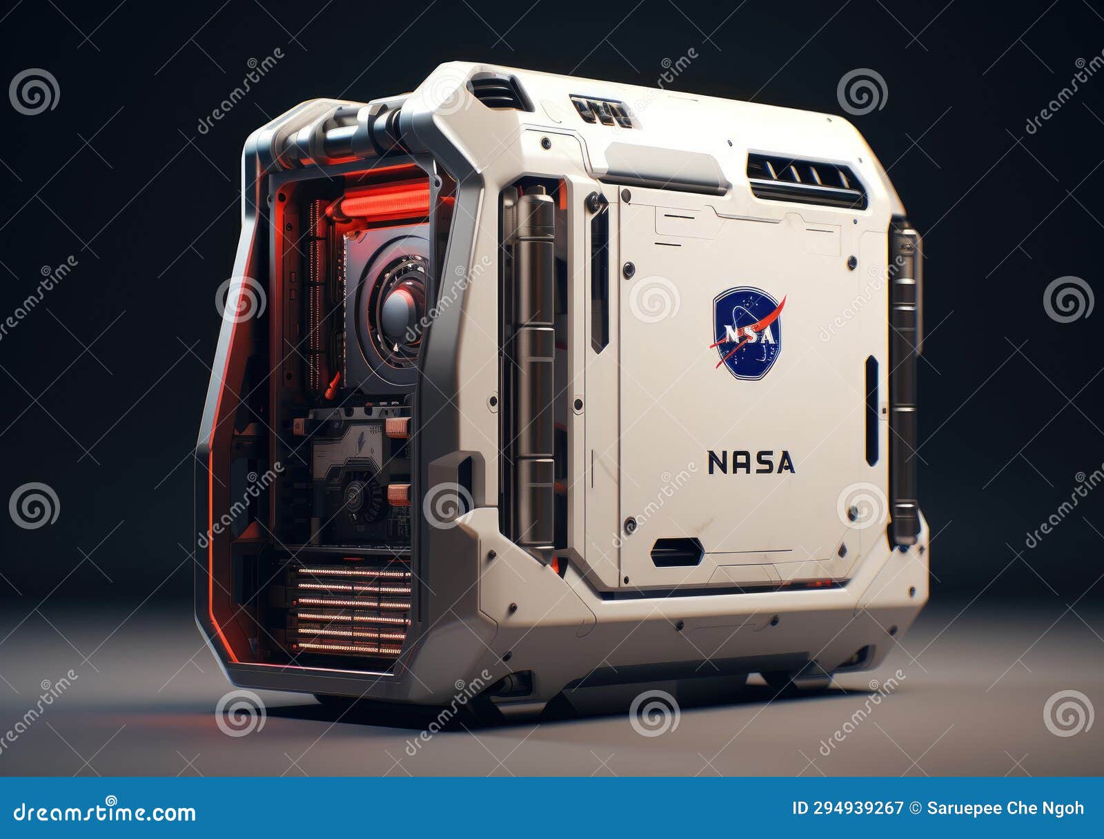 Modern Gaming Pc Case of Space Style, Technology PC Case of Futuristics ...