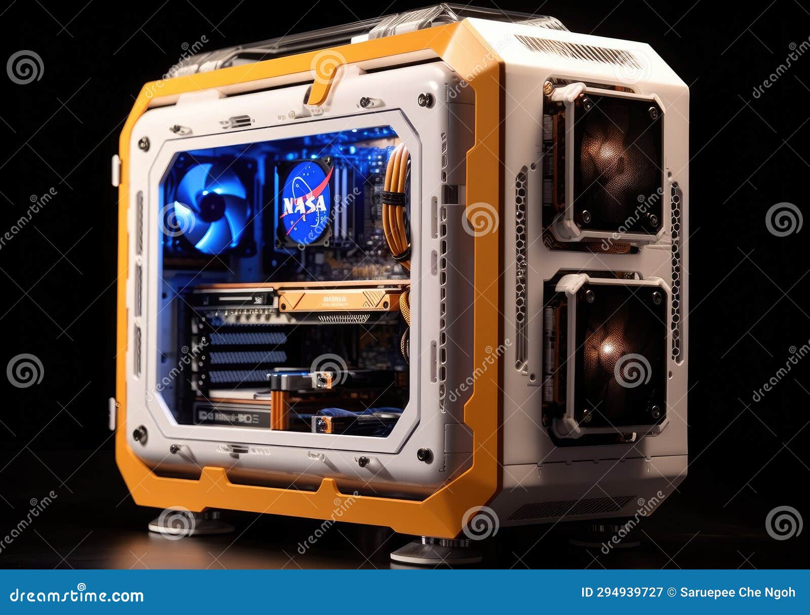 Modern Gaming Pc Case of Space Style, Technology PC Case of Futuristics ...