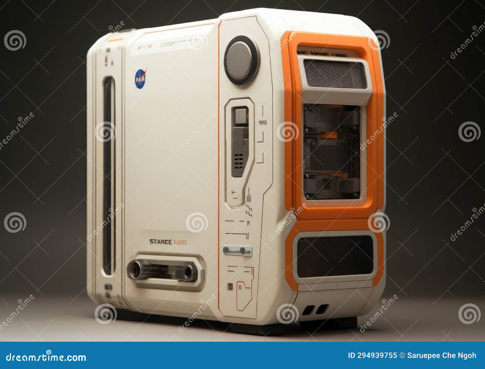 Modern Gaming Pc Case of Space Style, Technology PC Case of Futuristics ...