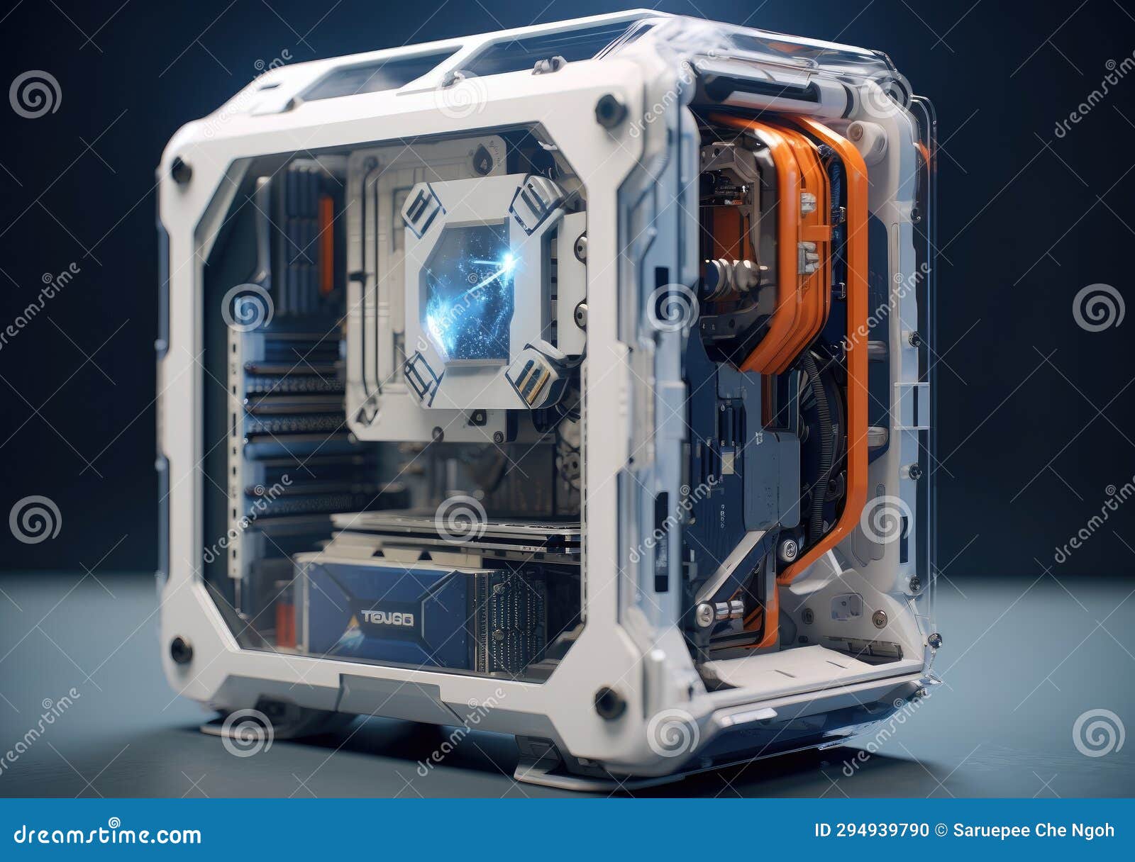 Modern Gaming Pc Case of Space Style, Technology PC Case of Futuristics ...