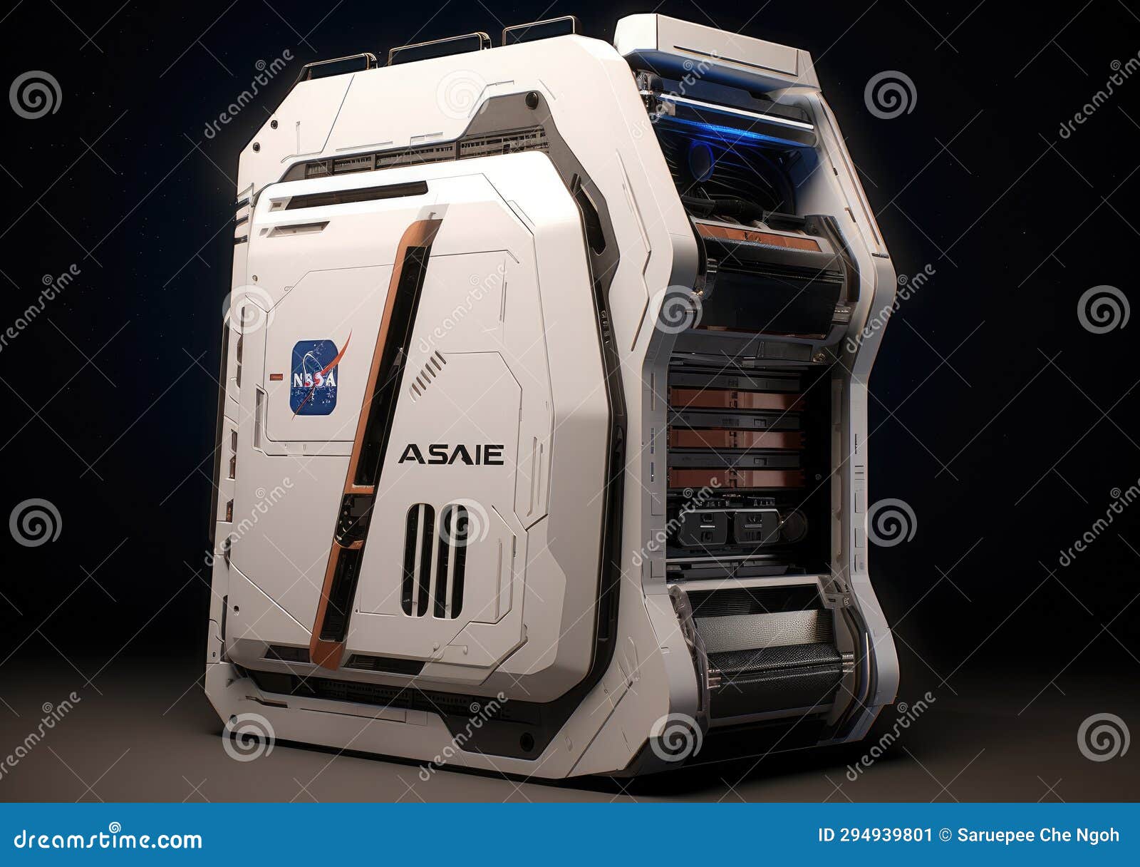 Modern Gaming Pc Case of Space Style, Technology PC Case of Futuristics ...