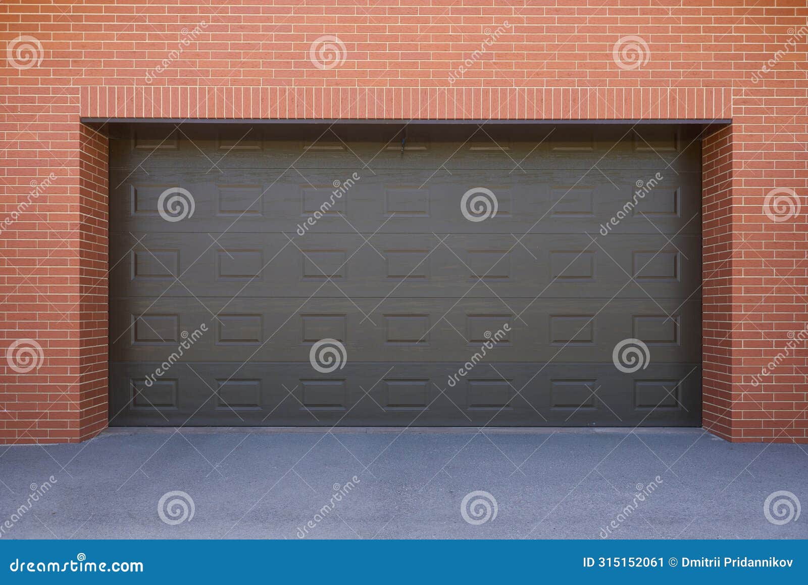 Modern Garage with Wide Gates Stock Image - Image of modern ...