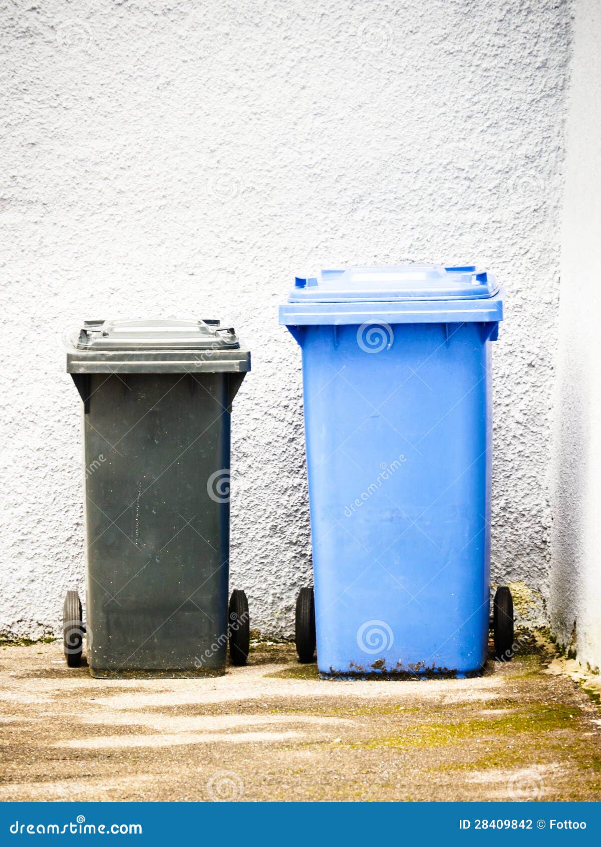 Modern garbage bin stock photo. Image of blue, vari, outdoors - 28409842