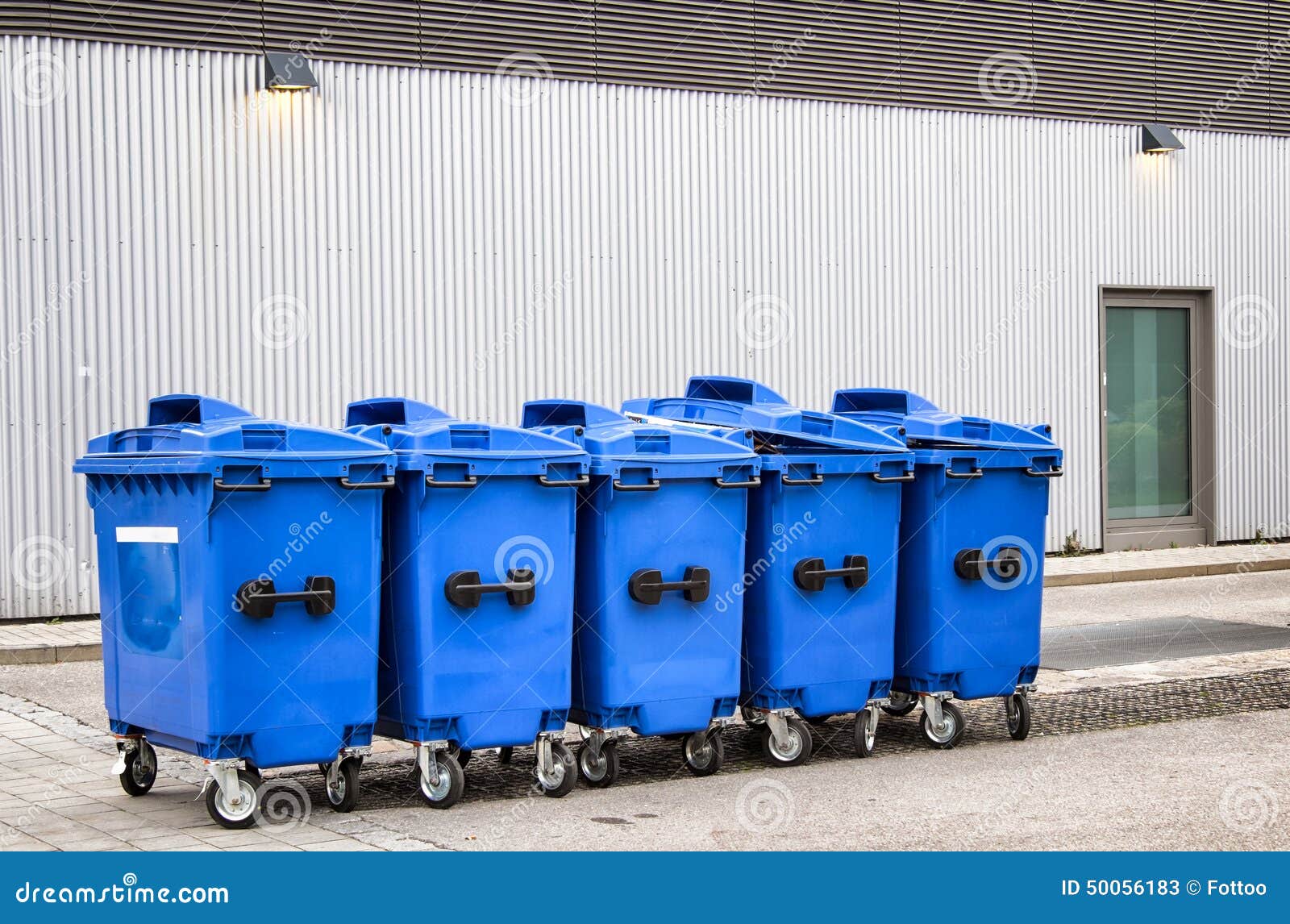 Modern garbage bins stock image. Image of wheeled, color - 50056183
