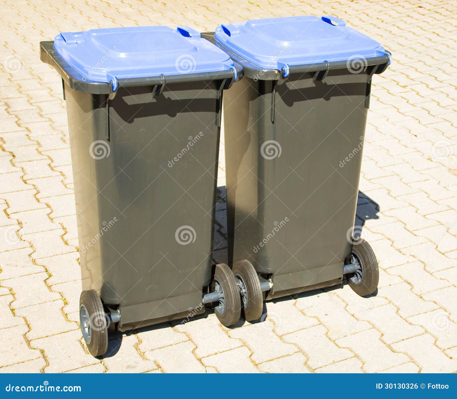Modern garbage bins stock photo. Image of wheelie, clean - 30130326