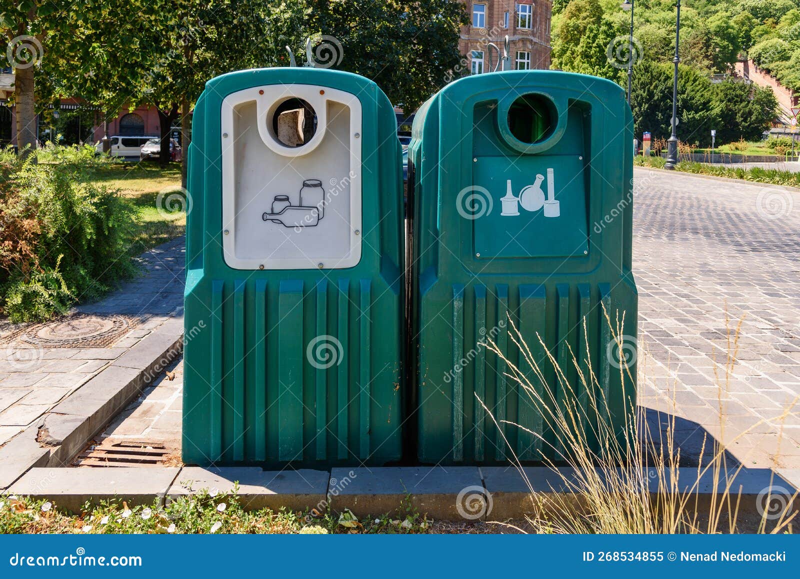 Modern Garbage Cans in Budapest Editorial Image - Image of color ...