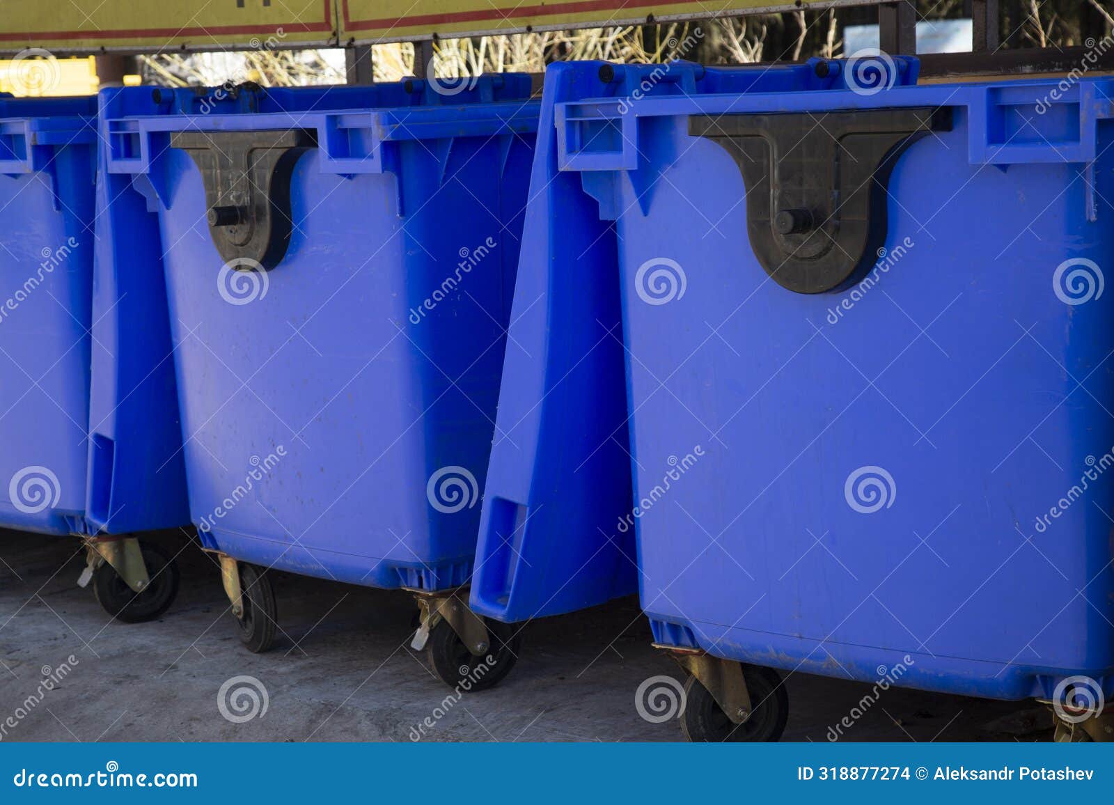 Modern Garbage Cans, Plastic on the Street of the City Stock Photo ...