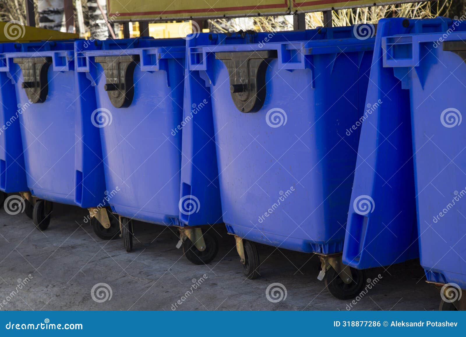 Modern Garbage Cans, Plastic on the Street of the City Stock Photo ...