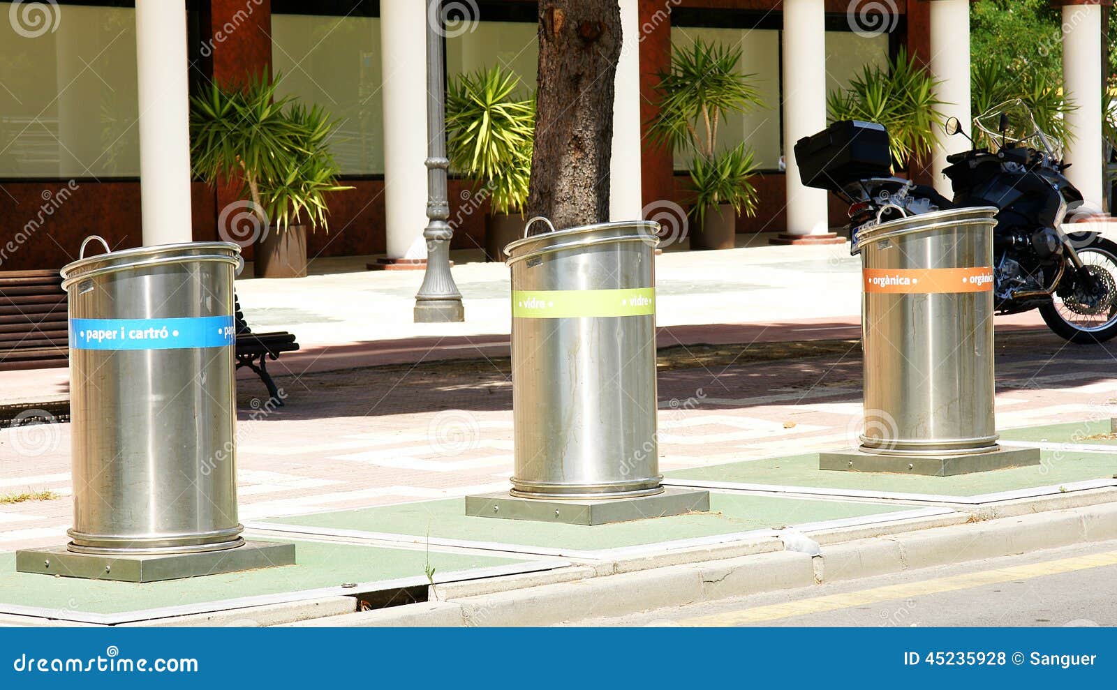 Modern Garbage Collection in Cambrils Stock Photo - Image of health ...