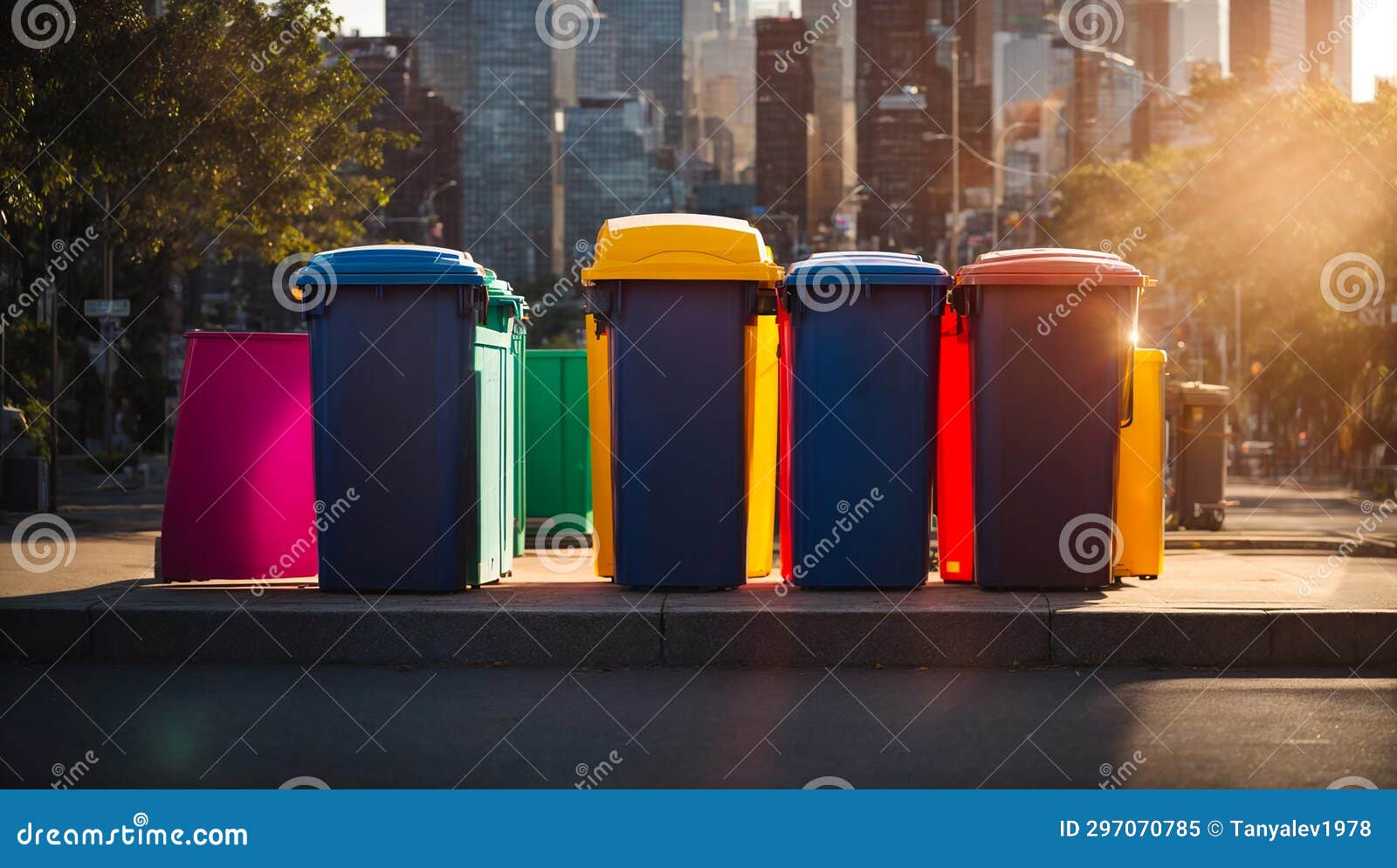 Modern Garbage Stations the City Stock Illustration - Illustration of ...