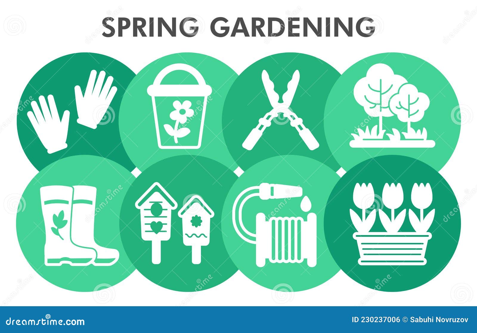 Modern Gardening Infographic Design Template. Spring Garden ...