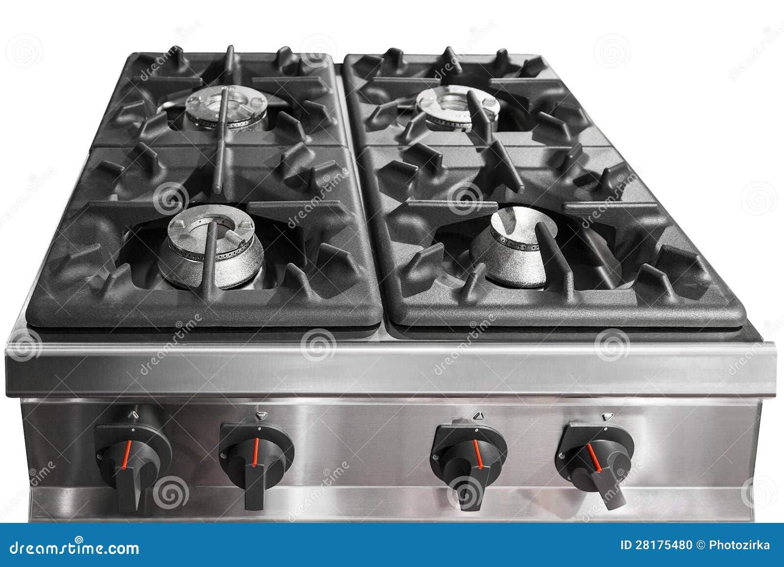 Modern gas hob stock photo. Image of equipment, gasstove - 28175480