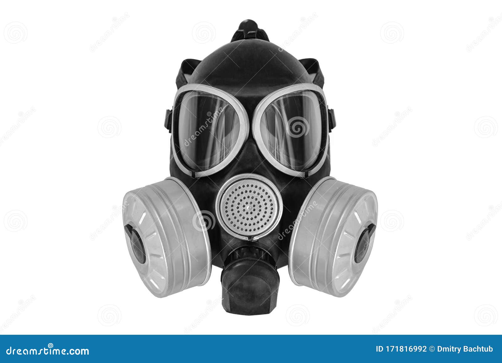 Modern Gas Mask on a White Background Stock Photo - Image of isolated ...